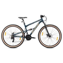 Bikestar Mountainbike 21 Gang Shimano RD-TY300 Schaltwerk Kettenschaltung f&uuml;r Damen und Herren, Kettenschaltung blau 45cm, 29 Zoll (73,66cm) Mountainbike