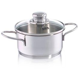 Fissler Kochtopf &raquo;H&auml;ppchen&laquo; 2 Stk. tlg. Edelstahl 18/10 silber 1 l + &Oslash; 14cm + H&ouml;he 12,5cm