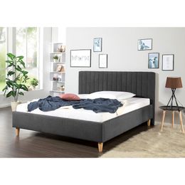Maintal Polsterbett &raquo;Friant&laquo; Bettseiten zerlegt, ohne Bettkasten grau Liegefl&auml;che L&auml;nge B: 200cm x 180cm, Struktur (100% Polyester) ohne Lattenrost/ohne 