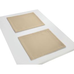 Adam Platzset &raquo;Uni Collection Light&laquo; beige Obermaterial: 100% Baumwolle B/L: 30cm x 40cm, 2 Stk., Bio-Baumwolle, eckig