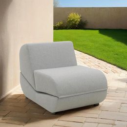 DOMO collection Loungesessel &raquo;VENDY Outdoor&laquo; 1 Stk. tlg. Zum Schlaf-und Relaxsessel wandelbar silber 100% Olefin Flachgewebe, B/H/T: 67cm x 70cm x 