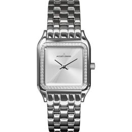 Jacques Lemans Damen Quarzuhr &raquo;Antwerpen&laquo; Armbanduhr, Damenuhr, Edelstahlarmband, analog silber Einheitsgr&ouml;&szlig;e
