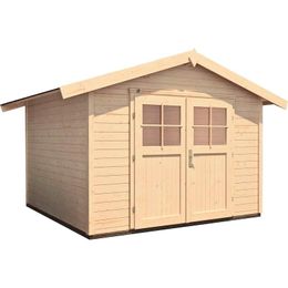 Weka Gartenhaus &raquo;122 Gr.4&laquo; in verschiedenen Farben beige Massivholz Fu&szlig;boden im Gartenhaus, ohne Dacheindeckung