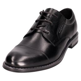 Bugatti Herren Bugatti Schn&uuml;rschuh , Blockabsatz, Abendschuh, Festtagsschuh, Businessschuh, Logopr&auml;gung schwarz 45