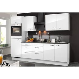 Optifit K&uuml;chenzeile &raquo;Ole - Set 1&laquo; ohne E-Ger&auml;te, Breite 270 cm wei&szlig; B/H/T: 270cm x 60cm