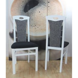 Home Affaire 4-Fu&szlig;stuhl &raquo;Kasia&laquo; (Set) 2 Stk. schwarz-wei&szlig; 100% Polyester;Strukturstoff B/H/T: 45cm x 95cm x 48cm, 2 Stk., Struktur