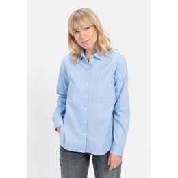 Camel Active Langarm Bluse aus reiner Baumwolle in Hellblau | Gr.: S