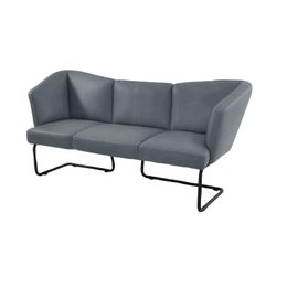 K+w Komfort & Wohnen K+W Komfort & Wohnen Polsterbank &raquo;Mikkado Tube&laquo; in abgerundeter Form, Rundrohrkufe lang, in 2 Breiten 192 oder 242 cm blau Holzwerkstoff, Metall B/H/T