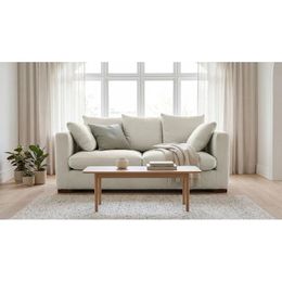 OTTO home 2-Sitzer &raquo;Coray&laquo; extra weich und kuschelig, F&uuml;llung mit Federn und Daunen beige 100% PES B/H/T: 175cm x 80cm x 113cm, Chenille