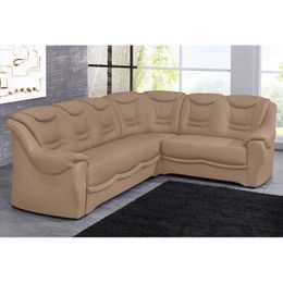 Sit & More sit&more Ecksofa &raquo;Bansin L-Form&laquo; wahlweise mit Schlaffunktion braun Luxus-Microfaser ALTARA NUBUCK (100% Polyester);SOFTLUX -Kunstleder;NaturLEDER (