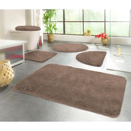Kinzler Badematte &raquo;Chaozhou, Badvorleger, Badezimmer Teppich&laquo; H&ouml;he 20 mm rutschhemmend beschichtet fu&szlig;bodenheizungsgeeignet Badteppich, Uni Farben, 