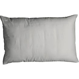 CASATEX Kissenbezug &raquo;Uni&laquo; Uni Design, Rei&szlig;verschluss, tolle Farben silber Satin, Baumwolle B/L: 40cm x 80cm, 1 Stk., Satin