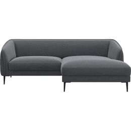 FLEXLUX Ecksofa &raquo;Belle Designsofa, bequem durch Kaltschaum im Sitz&laquo; Skandinavisches Design, In hochwertiger Verarbeitung, B/T 218/149 cm grau 100% 