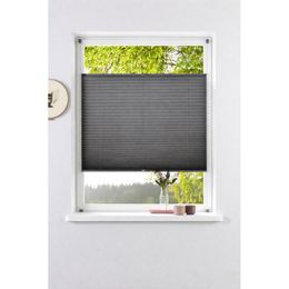 OTTO home Plissee &raquo;DAHRA UNI - in Crush-Optik&laquo; Lichtschutz ohne Bohren verspannt Fixma&szlig;, Klemmtr&auml;ger in Unifarben passend zum Plissee -NEUHEIT! grau 