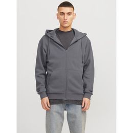 Jack & Jones Jack & Jones Herren Kapuzensweatjacke &raquo;JJEBRADLEY mit Kapuze, ideal f&uuml;r kalte Jahreszeit&laquo; Materialmix, relaxed fit grau XS
