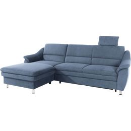 Sit & More sit&more Ecksofa &raquo;Cardoso L-Form&laquo; mit Federkern, wahlweise mit Schlaffunktion blau Luxus-Microfaser 2 (100% Polyester);Luxus-Microfaser ALTARA NUBUCK 