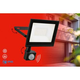 Briloner Leuchten LED Flutlichtstrahler &raquo;VARO&laquo; LED-Modul 1 Stk. 14x19x4 cm, Garage, Garten, Auffahrt schwarz 1, &Oslash; 28cm H: 7cm, 1 Stk.