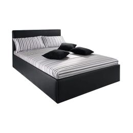 Westfalia Schlafkomfort Polsterbett mit Bettkasten schwarz Bezug Bett: Kunstleder;Bonnell-Federkernmatratze: 51% Polypropylen, 39% Polyester und 10% Baumwolle;