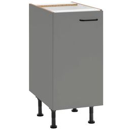 Optifit Unterschrank &raquo;Elga&laquo; mit Soft-Close-Funktion, h&ouml;henverstellbare F&uuml;&szlig;e, Breite 45 cm grau Holzwerkstoff basaltgrau, B/H/T: 45cm x 87cm x 58,4cm, 