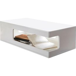 Salesfever Couchtisch &raquo;Tisch: Praktischer Stil f&uuml;r Ihr Wohnzimmer&laquo; Mit eleganten seitlichen Aussparungen wei&szlig; B/H/T: 120cm x 35cm x 60cm, 120x60cm