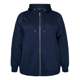 ZIZZI Sweatjacke 'FLAMELA' Damen Gr&ouml;&szlig;e 5XL/6XL navy