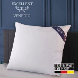 EXCELLENT Kopfkissen &raquo;Venedig, Kuschel- oder Kopfkissen 1-tlg. oder 2 -tlg.&laquo; F&uuml;llung: 85% Federn / 15% Daunen Spar-Set, 2 Kopfkissen, 1 Stk. tlg. Deko- oder 