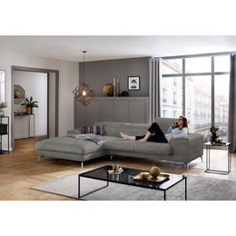 W.Schillig Ecksofa &raquo;piedroo, Designsofa mit tollem Sitzkomfort, bequem und elegant, L-Form&laquo; Kopfteilverstellung, wahlweise mit Sitztiefenverstellung, 