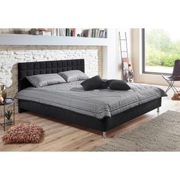 Westfalia Schlafkomfort Polsterbett in diversen Ausf&uuml;hrungen schwarz Bezug Bett: Microfaser (100% Polyester);Bonnell-Federkernmatratze: 51% Polypropylen, 39% Polyester und 10