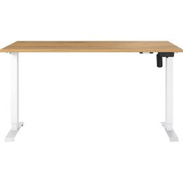 Germania Schreibtisch &raquo;Boras&laquo; Breite 120/140/160/180 cm, Metallgestell, elektrisch h&ouml;henverstellbar wei&szlig; B/H/T: 140cm x 120cm x 80cm, Gestellfarbe 