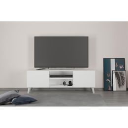 FMD TV-Board &raquo;Brighton&laquo; Breite 140 cm, mit und ohne Schublade wei&szlig; B/H/T: 140cm x 46,5cm x 34,5cm