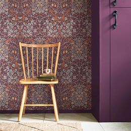 WILLIAM MORRIS AT HOME Vliestapete &raquo;Blackthorn&laquo; Retro glatt Designer Tapete, 10mx52cm (ca. 5m2) lila Vlies B/L: 10m x 2,5m, Rollen: 1