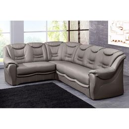 Sit & More sit&more Ecksofa &raquo;Bansin L-Form&laquo; wahlweise mit Schlaffunktion grau Luxus-Microfaser ALTARA NUBUCK (100% Polyester);SOFTLUX -Kunstleder;NaturLEDER (