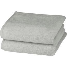 Ross Handt&uuml;cher &raquo;Sensual 9000&laquo; mit Aloe-Vera-&Ouml;l veredelt grau Frottier, Obermaterial: 100% Baumwolle B/L: 50cmx100cm, 2 Stk., Frottier