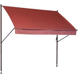 Angerer Klemmmarkise &raquo;Style&laquo; Montage ohne Bohren und D&uuml;beln orange Polyacryl 350cm, 150cm