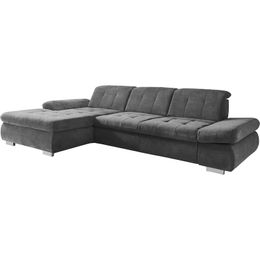Die PlanBar Ecksofa &raquo;MP-IN17004 L-Form, Breite 331 cm, Kaltschaum-Polsterung&laquo; inkl. Sitztiefenverstellung, wahlweise weitere Funktionen grau 100% 