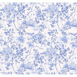 Komar Vliestapete &raquo;Digitaldruck Vlies - Charming Bloom - Gr&ouml;&szlig;e 300 x 280 cm&laquo; bedruckt glatt Wohnzimmer, Schlafzimmer blau Vlies B/L: 300m x 280m, Rollen: 1