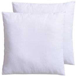 f.a.n. fan Microfaserkissen &raquo;Kissenparade&laquo; 2 Stk. tlg. Allround-Kissen im Spar-Set wei&szlig; Bezug: 100% Baumwolle. F&uuml;llung: 100% Polyester B/H/L: 40cm x 40cm, 
