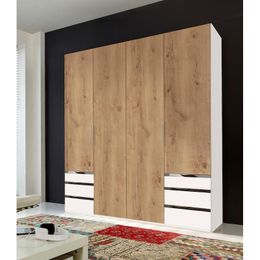 wimex Kleiderschrank &raquo;Level by fresh to go&laquo; mit Schubladen wei&szlig; B/H/T: 200cm x 216cm x 58cm, T&uuml;ren: 4 Stk.