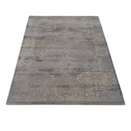 Teppich &raquo;WAVE KONTURA&laquo; rechteckig 9 mm H&ouml;he exlcusive Musterring DELUXE COLLECTION kuscheliges Microfaser Garn grau Polypropylen B : 70cm 1 Stk., 9mm,