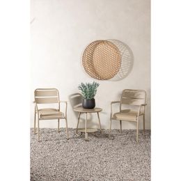 Balkonset &raquo;Faro, kompaktes Caf&eacute;-Set f&uuml;r 2 Personen &Oslash; 50 cm, Aluminium&laquo; Balkonset, beige, rund, Aluminium leicht, platzsparend, modern beige B/H/T: 