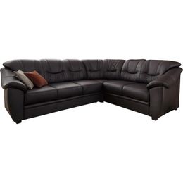 Sit & More sit&more Ecksofa &raquo;Savona&laquo; optional Schlaffunktion, Federkern schwarz PRIMABELLE -Microfaser (100% Polyester);SOFTLUX /Struktur (Korpus in Kunstleder, 