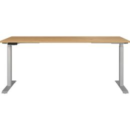 Germania Schreibtisch &raquo;Jet&laquo; moderne Farbvariationen, Breite 120/140/160/180 cm, Made in Germany beige B/H/T: 180cm x 72cm x 80cm, Gestellfarbe silber