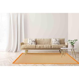 CarpetFine Sisalteppich &raquo;Sisal , auch als L&auml;ufer erh&auml;ltlich&laquo; rechteckig 5 mm H&ouml;he mit farbiger Bord&uuml;re, Anti Rutsch R&uuml;ckseite, viele Gr&ouml;&szlig;en, 