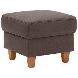 Home Affaire Polsterhocker &raquo;Palmera, B: 58 cm&laquo; mit Stauraum, Federkern braun 100% Polyester;Struktur (100% Polyester);Luxus-Microfaser in Lederoptik (