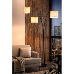 Salesfever Stehlampe &raquo;Oliver&laquo; E27 1 Stk. mit echtem Marmorfu&szlig; und 3 verstellbaren Leuchtarme schwarz 3, H: 220cm, 1 Stk.