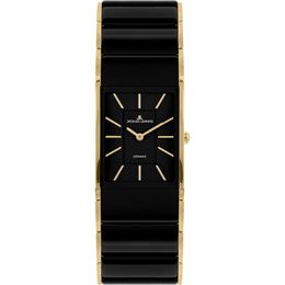 Jacques Lemans Damen Keramikuhr &raquo;Dublin&laquo; Quarzuhr, Armbanduhr, Damenuhr, bis 5 bar wasserabweisend gold Einheitsgr&ouml;&szlig;e