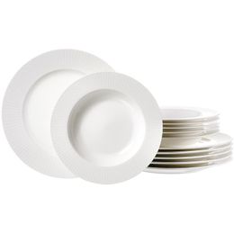 Ritzenhoff & Breker Tafelservice &raquo;Saphir&laquo; Teller Set, aus Porzellan f&uuml;r 6 Personen wei&szlig; Porzellan 12 Stk.