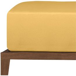 uncover by Schiesser Spannbettlaken &raquo;New Jersey aus 100% Baumwolle&laquo; Made in Green gelb Jersey, Obermaterial: 100% Baumwolle B/L: 100cm x 200cm, 1 Stk.