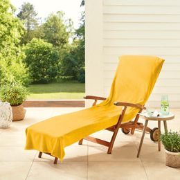 Dyckhoff Handtuch &raquo;Stuhlauflage / Liegeauflage&laquo; Schonbezug mit Einschubtasche gelb Frottier, Frottier B/L: 70cmx200cm, 1 Stk., Frottier