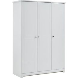 Arthur Berndt Kleiderschrank &raquo;Thilo, Kinderkleiderschrank&laquo; MDF-Fronten mit Kassettenfr&auml;sung wei&szlig; wei&szlig;, B/H/T: 133cm x 189cm x 51cm, T&uuml;ren: 3 Stk.